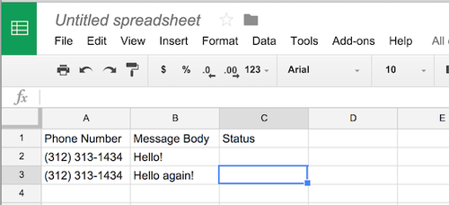 Como enviar uma mensagem SMS de uma planilha do Google
