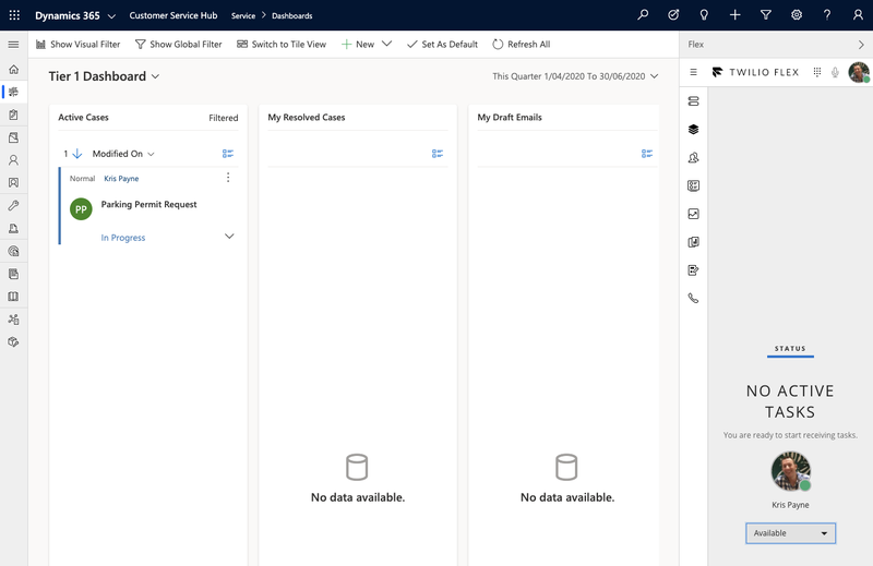 Integre o Twilio Flex ao Microsoft Dynamics 365