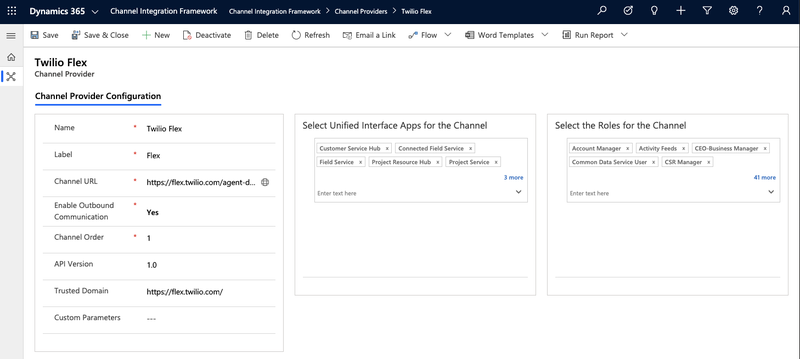 Integre o Twilio Flex ao Microsoft Dynamics 365