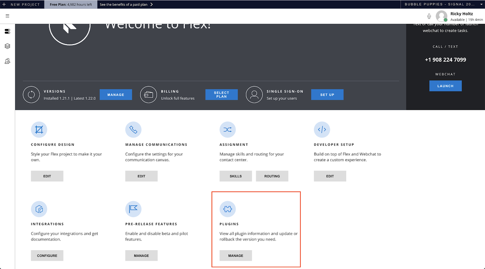 Plugins Dashboard | Twilio