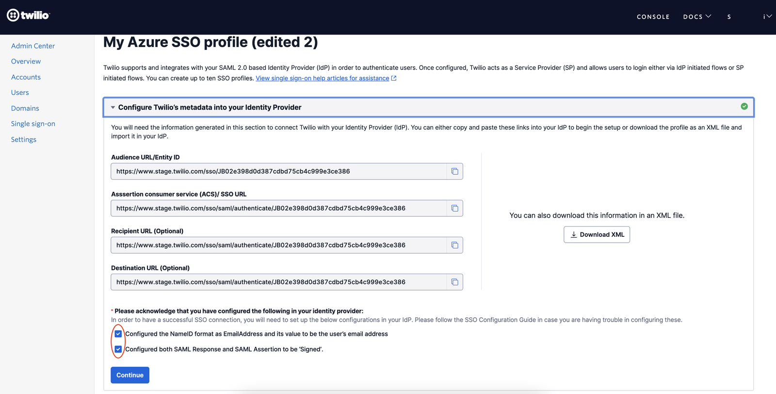 Configuring Azure Active Directory with Twilio SSO | Twilio