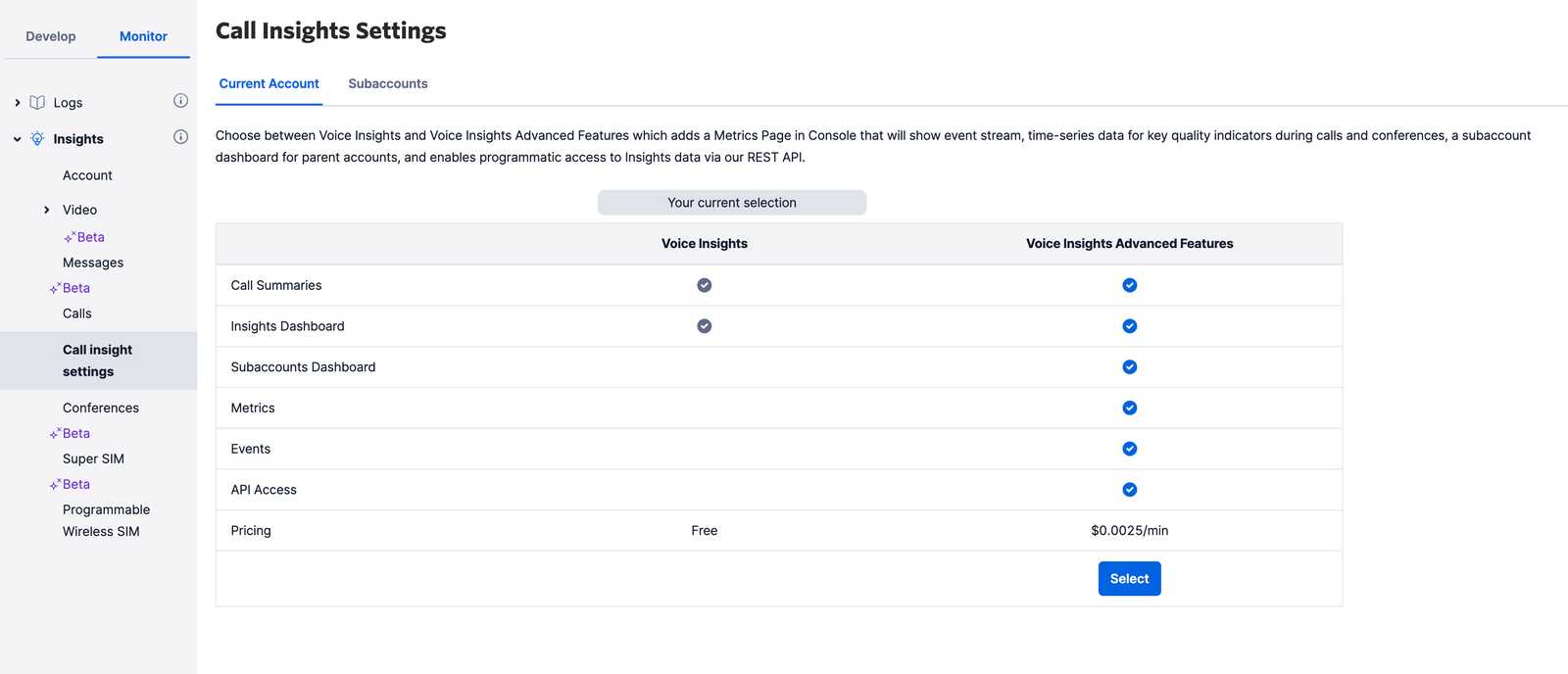 Advanced Features - Voice Insights | Twilio