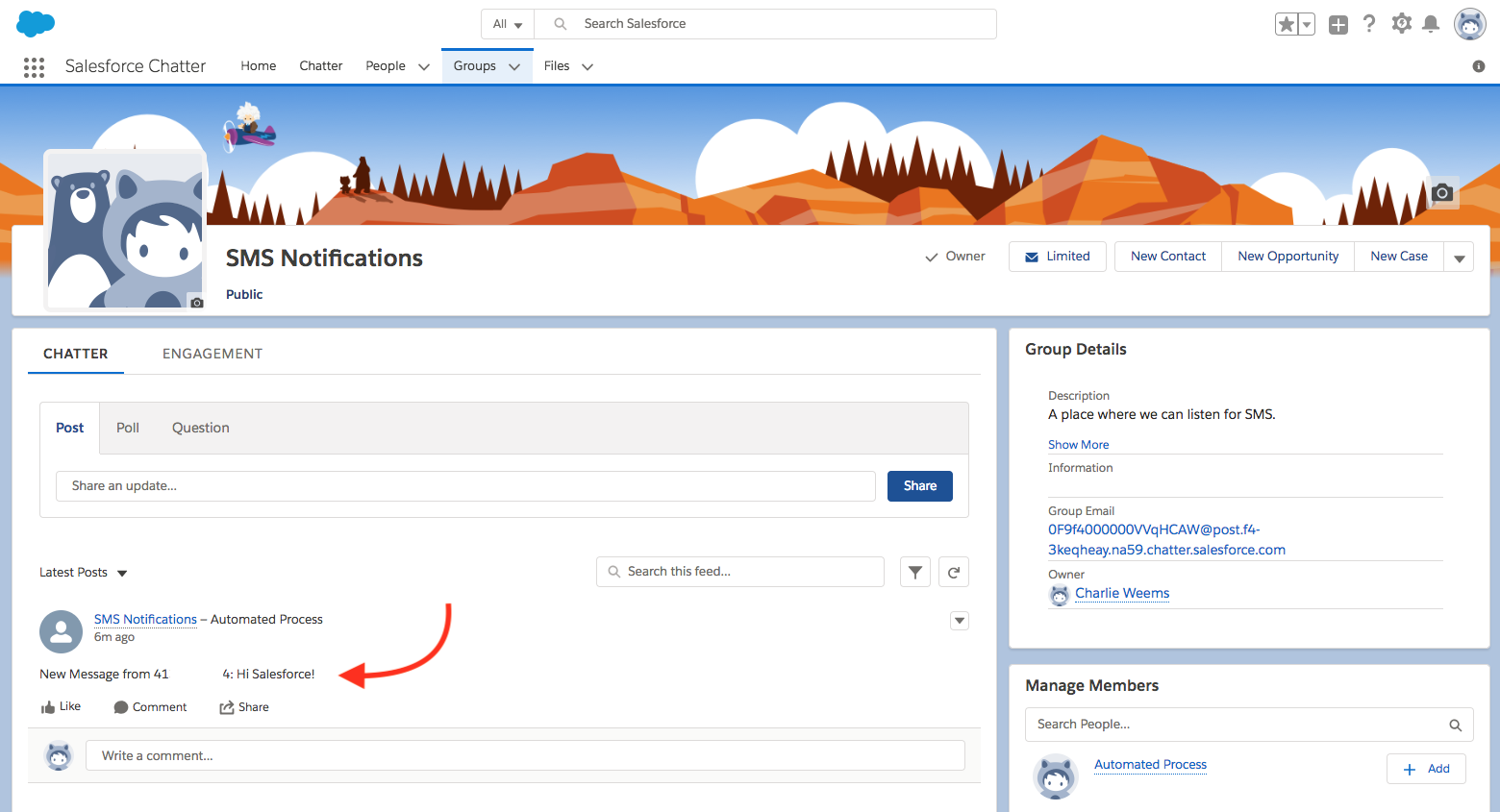 How to Create Chatter Notifications from Inbound Messages | Twilio