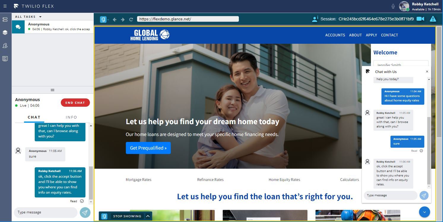 Integrate Flex with Glance Cobrowse | Twilio