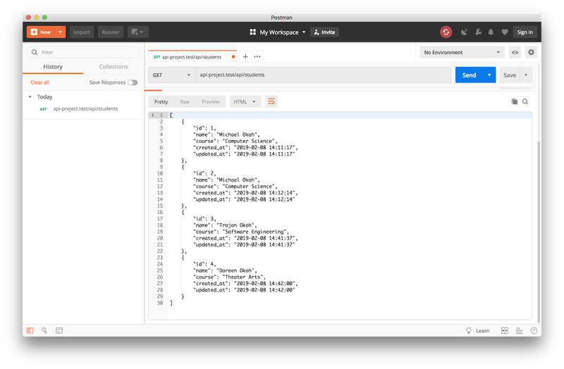 Criar e consumir uma API RESTful no PHP Laravel