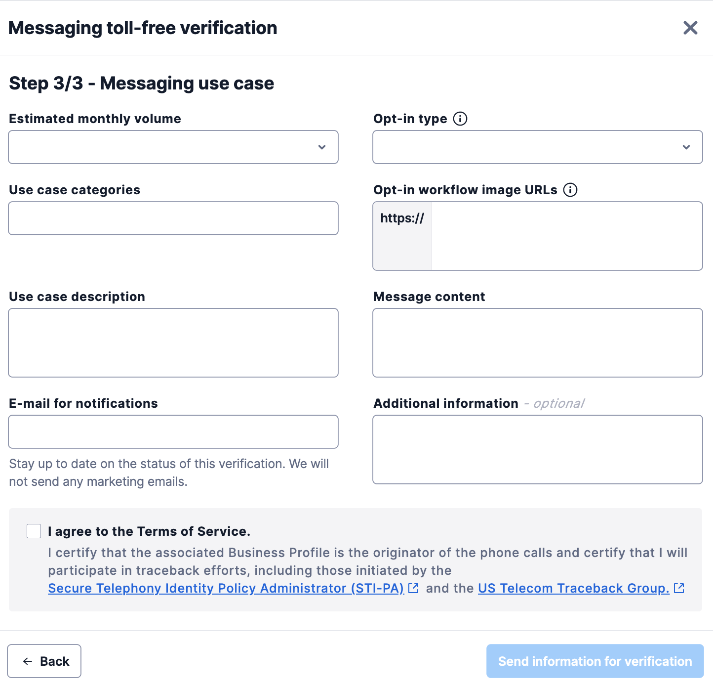 Toll-Free Verification Console Onboarding Guide | Twilio