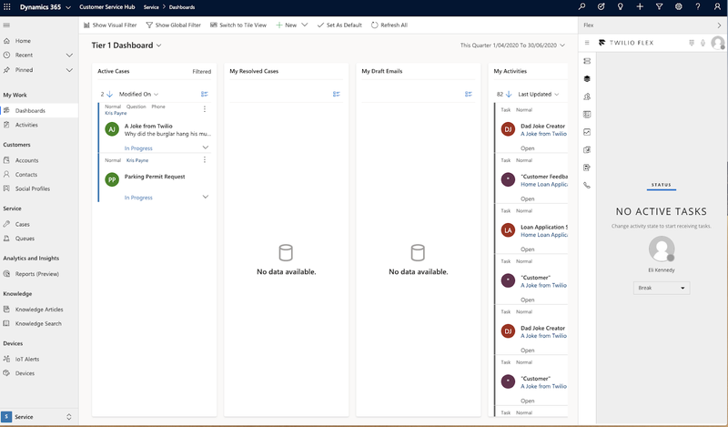 Integre o Twilio Flex ao Microsoft Dynamics 365