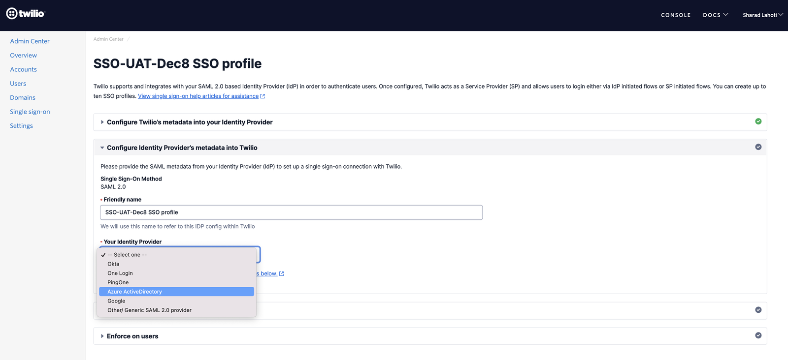 Configuring Azure Active Directory With Twilio Sso Twilio