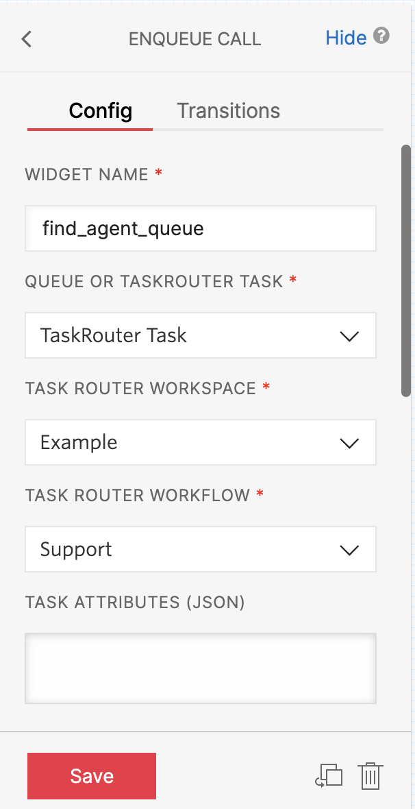 Studio - Enqueue Call Widget | Twilio