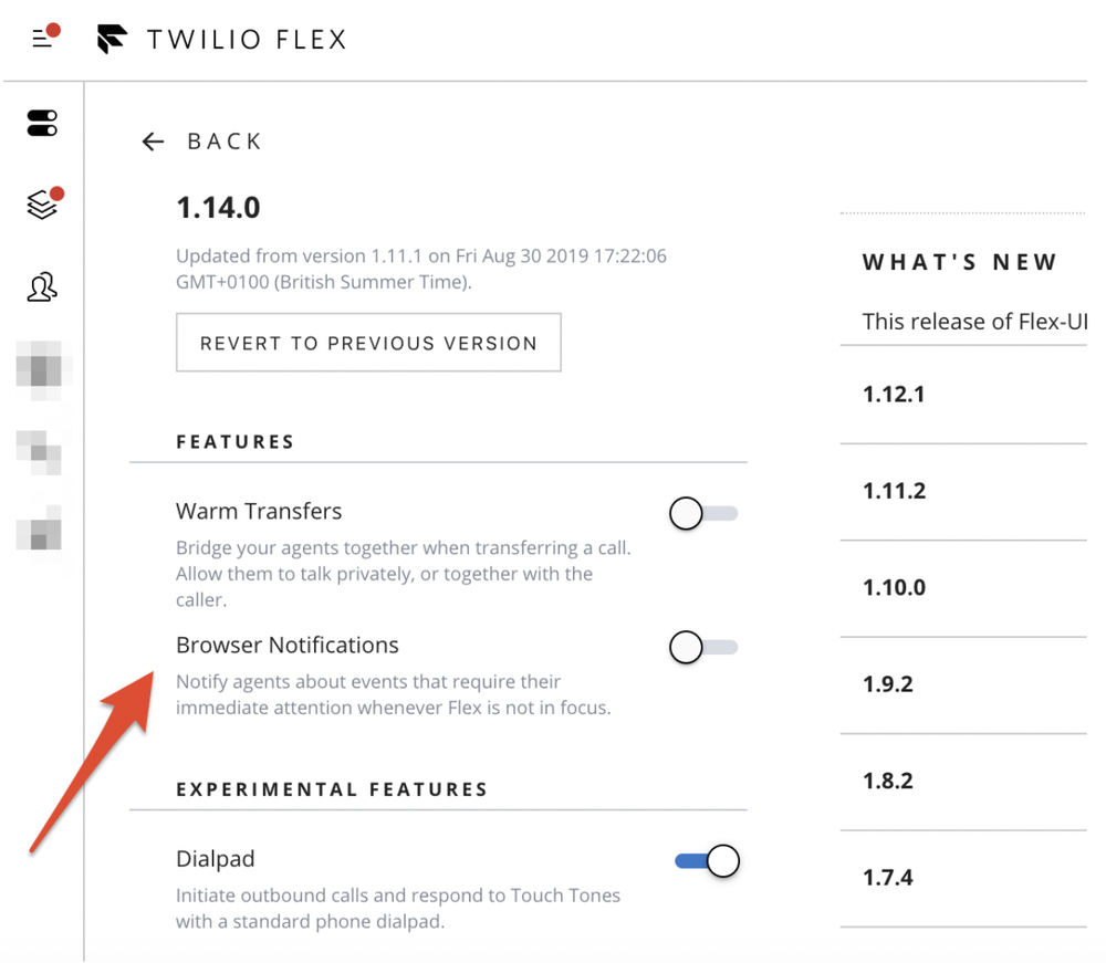Flex UI Release Notes for v1.x.x | Twilio