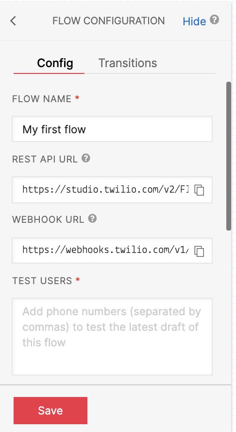 Studio - Trigger (Start) Widget | Twilio