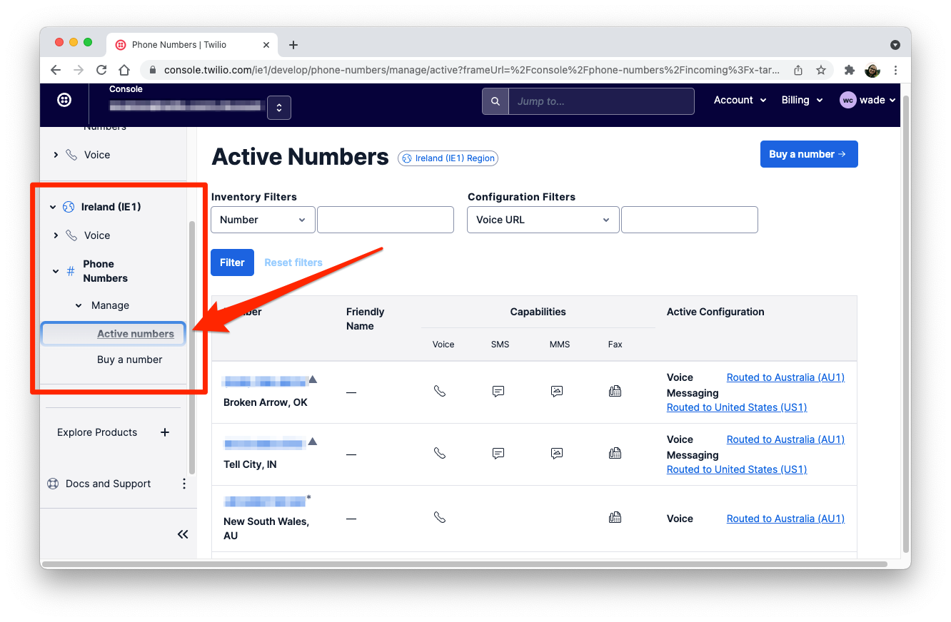 Managing Regional Resources in Console | Twilio