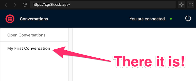 Conversations API Quickstart | Twilio