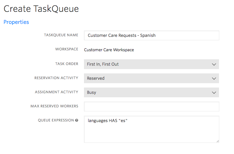 Setting up a TaskRouter Workspace: Add and Configure TaskQueues | Twilio