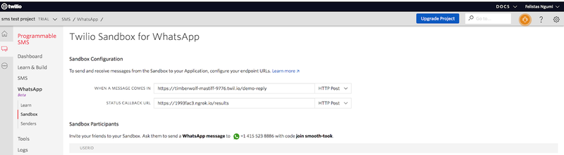 Monitorar o status da mensagem do WhatsApp no Node.js e na API da Twilio para WhatsApp