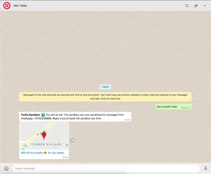 Monitorar o status da mensagem do WhatsApp no Node.js e na API da Twilio para WhatsApp