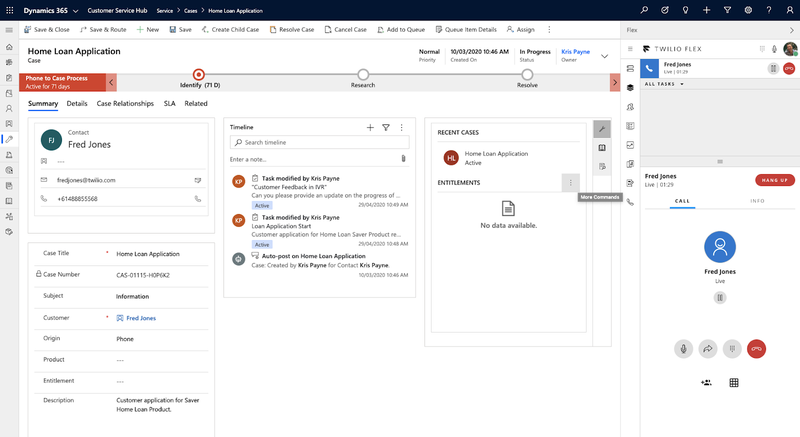 Integre o Twilio Flex ao Microsoft Dynamics 365
