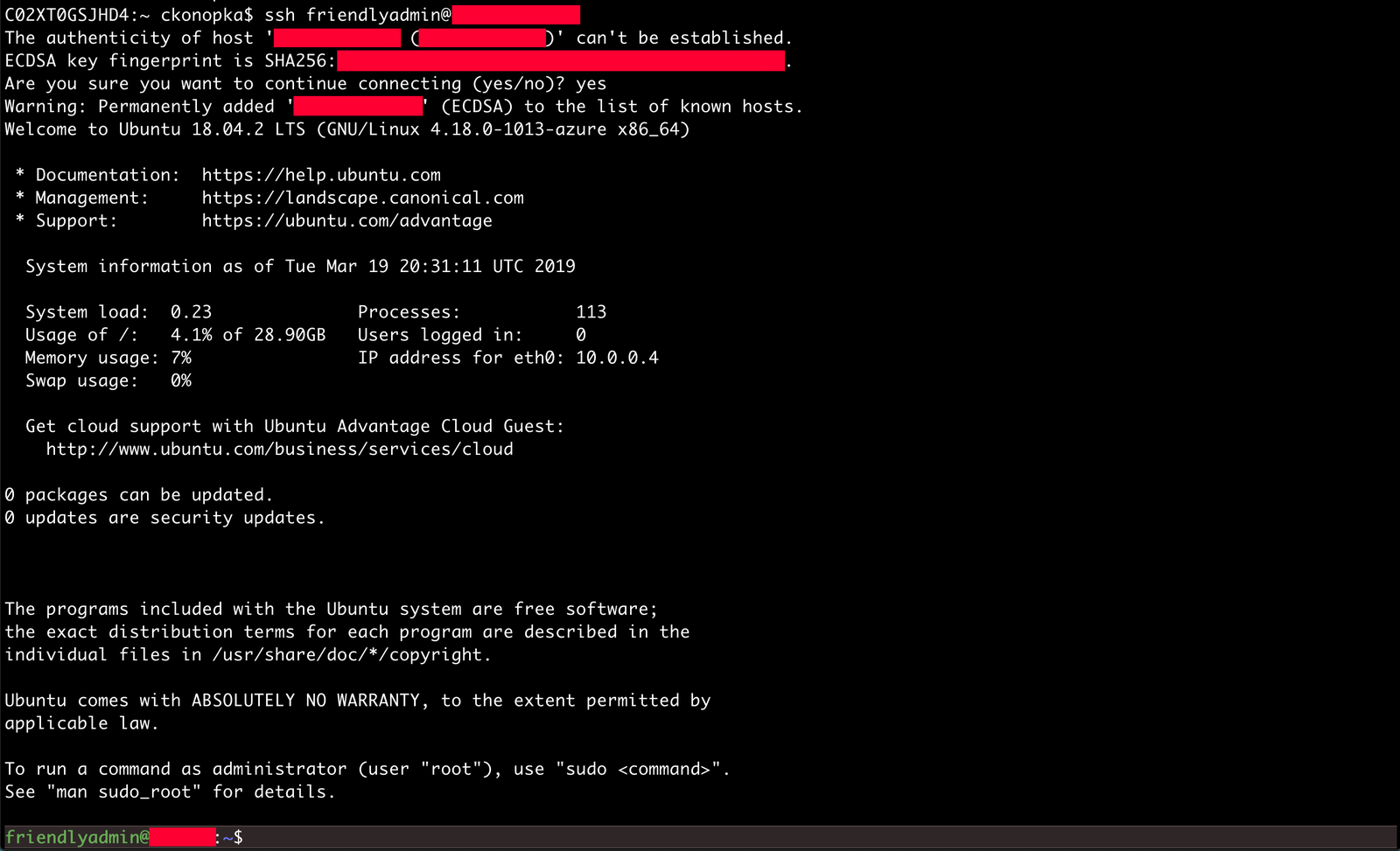 Sending a SIM Command from an Azure Virtual Machine with Node.js