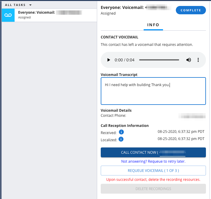 Queued Callback and Voicemail | Twilio